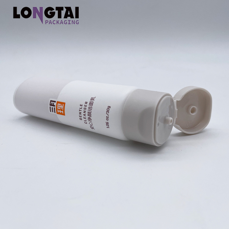 30g plastic cleanser tube with flip top cap - Longtai pack